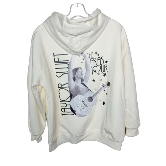 Taylor Swift | Tops | Taylor Swift Hoodie The Eras Tour Cream Pullover ...